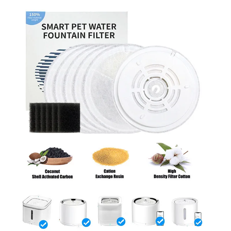 5PCS Filters and Sponges Pet Automatic Feeder Filter for PETKIT Cat ...