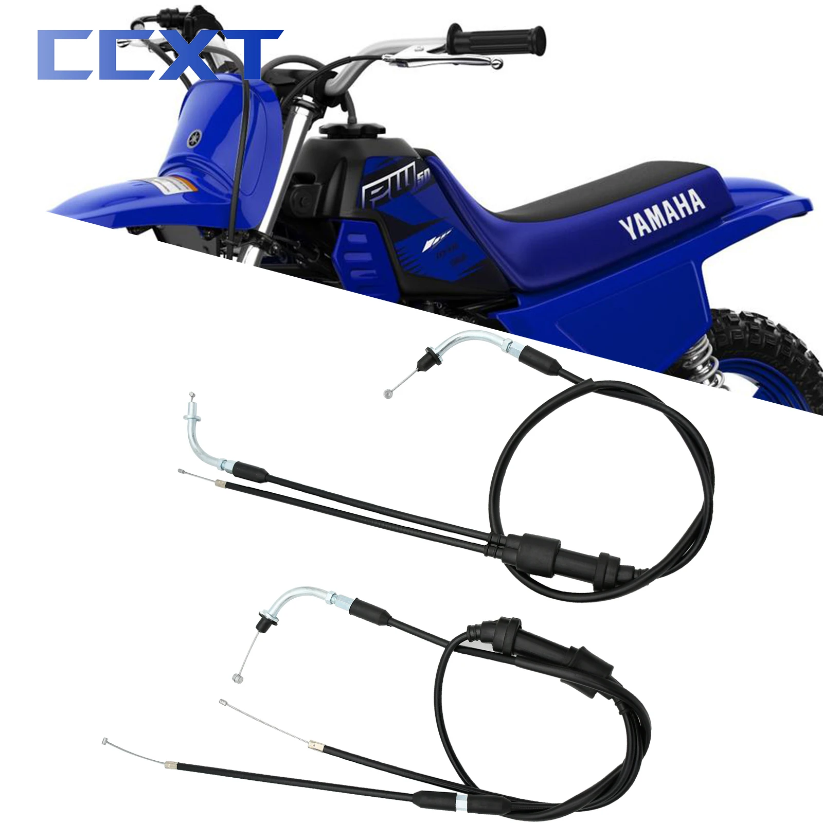 Motorcycle-Throttle-Cable-Assembly-For-Yamaha-PY-PY50-Peewee-50-PW-PW50 ...