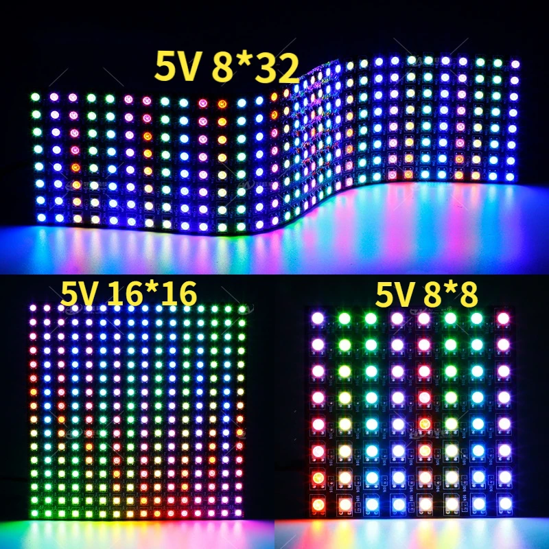 M-dulo-de-matriz-de-pantalla-Led-Digital-Flexible-8x8-16x16-8x32-p ...