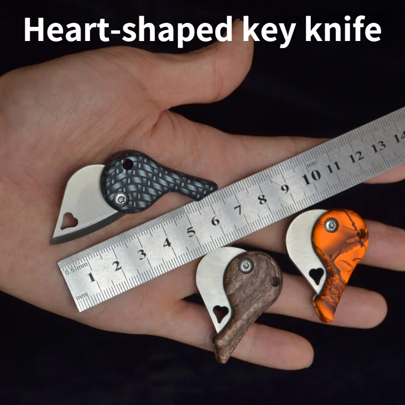 Heart-shaped-Mini-Key-Knife-Lightweight-Outdoor-Folding-Knife-Hanging ...