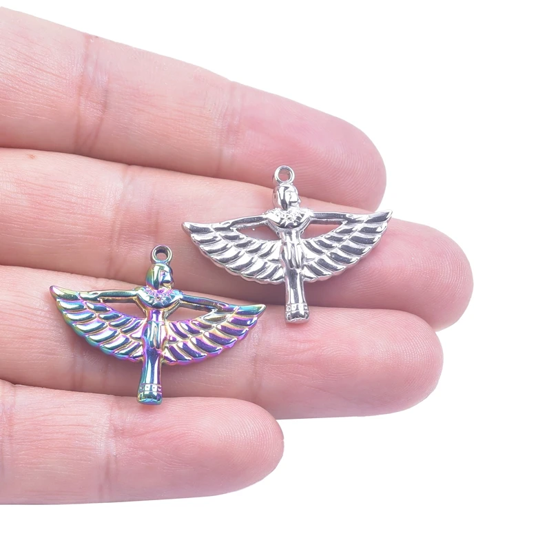 9pcs Egyptian Goddess Isis Charms Egyptian Pendant Antique Silver Color ...