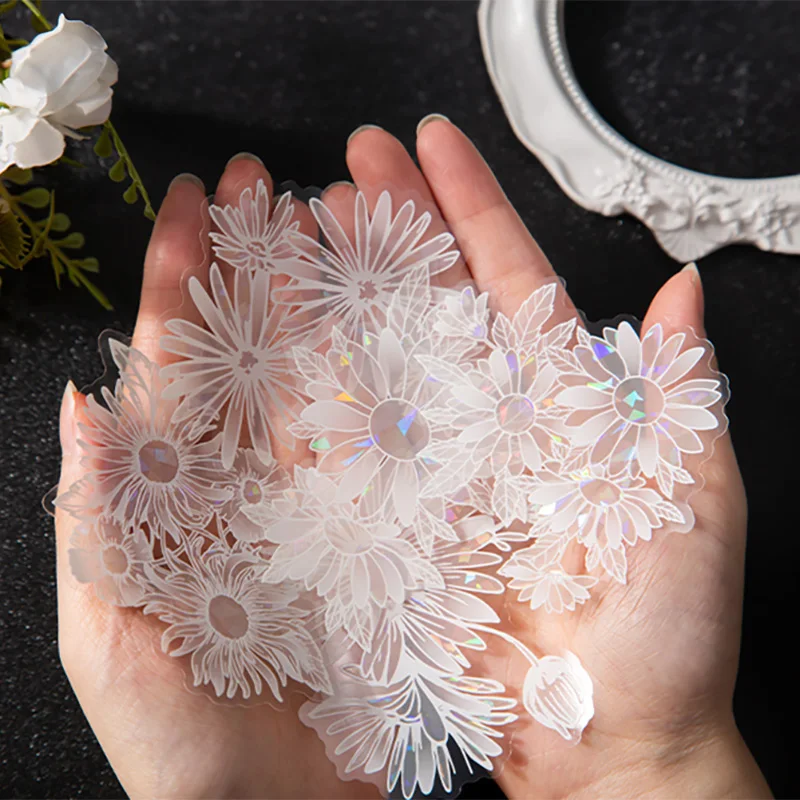 6-Styles-5PCS-In-Full-Bloom-Series-Scrapbook-Stickers-Flowers-Rose ...