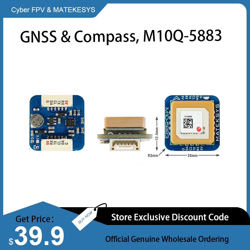 MATEK Mateksys GPS & COMPASS MODULE M10Q-5883 - AliExpress 26
