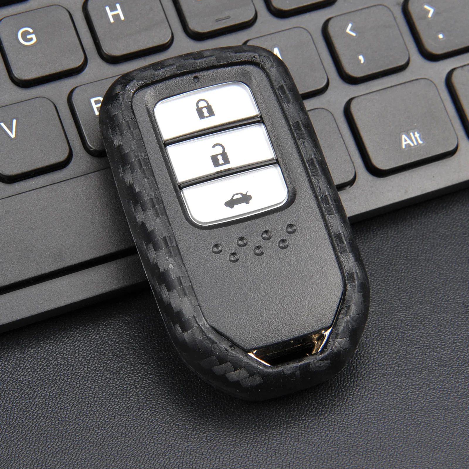Silicone Carbon Fiber Car Smart Key Case Cover For Honda Accord/Civic ...