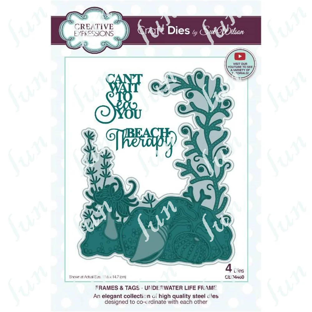 Nuevos troqueles de corte de Metal hechos a mano Diy, marco de vida subacuática, troqueles de ...