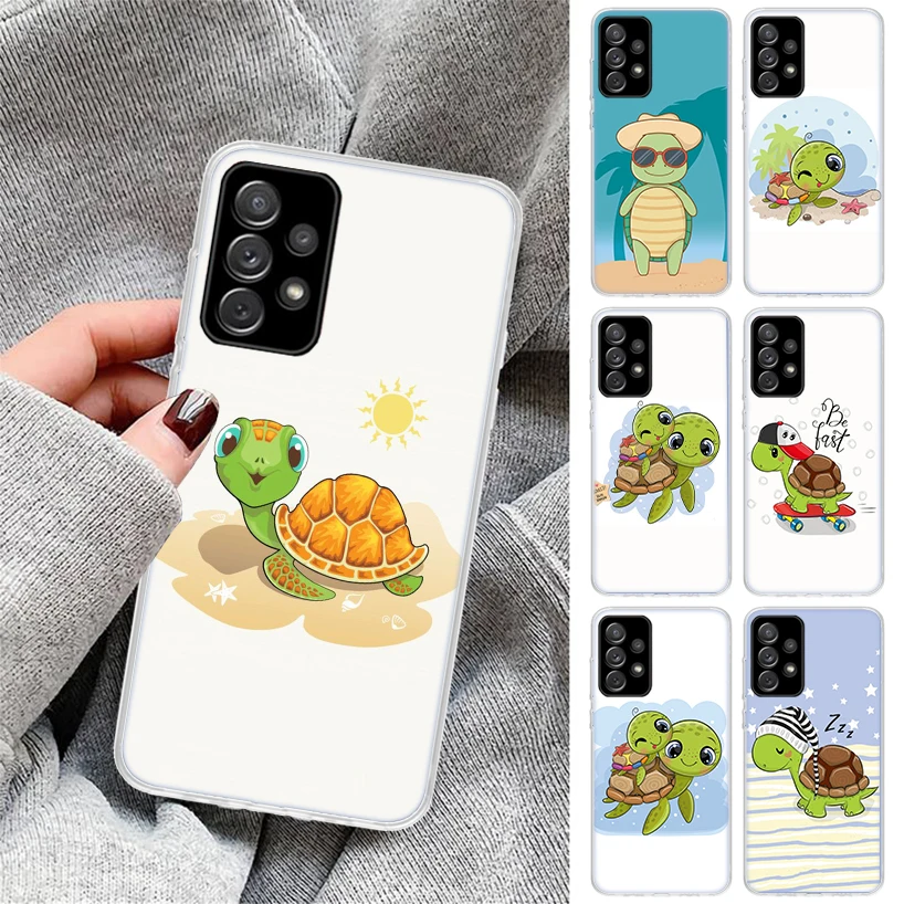 Cartoon Sea Turtle Tortoise Phone Case for Samsung Galaxy A17 A16 A15 ...