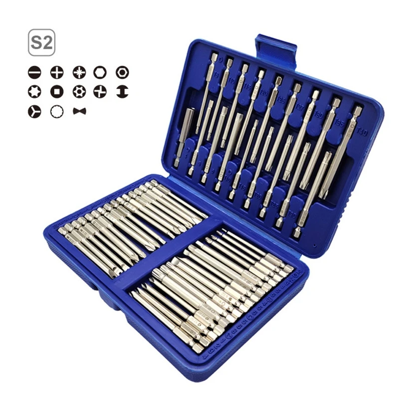 50-Pcs-for-Extra-Long-Screwdriver-Set-Torx-Security-Long-Screwdriver ...
