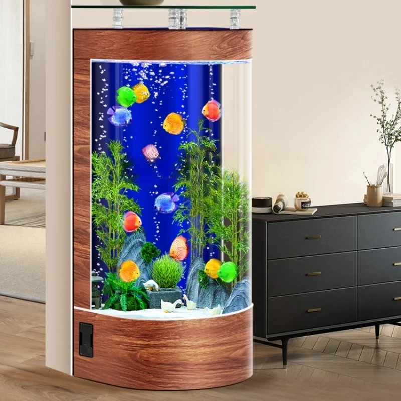 Living-Room-Small-Aquariums-Fish-Tank-Bowl-Home-Round-Aquariums-Fish ...