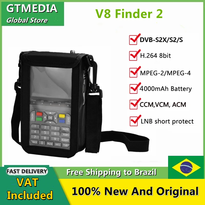 GTMEDIA-V8-Finder-2-Localizador-de-sinal-de-sat-lite-DVB-S-S2-S2X ...