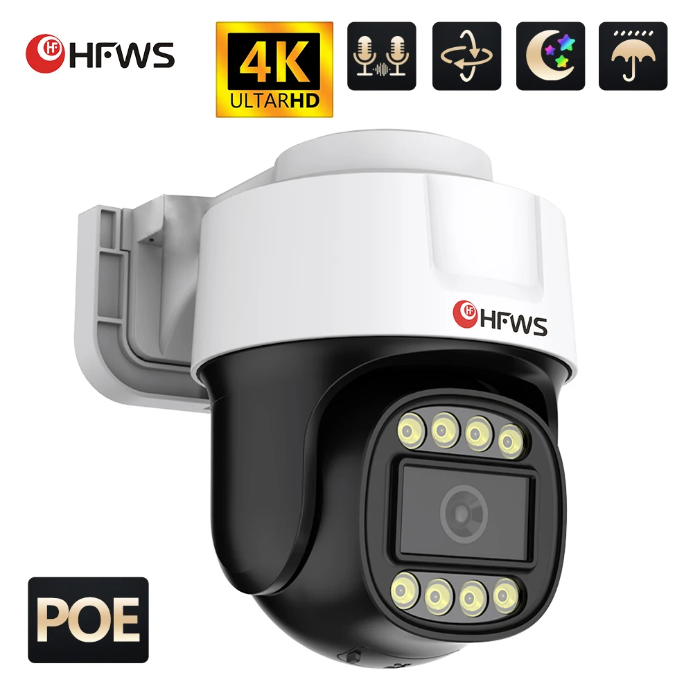 Security Protection Camera 4K Poe Ptz Cctc Outdoor Two Way Audio 8mp ...