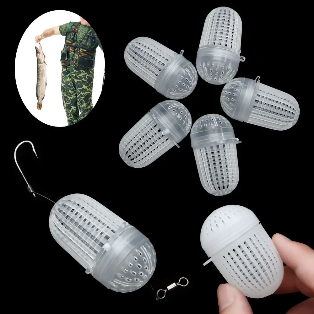 Hot-Portable-Durable-Tackle-Fish-Lure-Swim-Feeder-Basket-Feeder-Holder ...