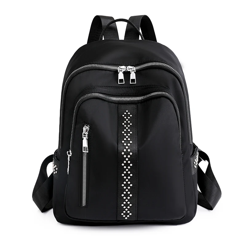 Women's Waterproof Nylon Backpacks Large Capacity Simple Style Casual ...