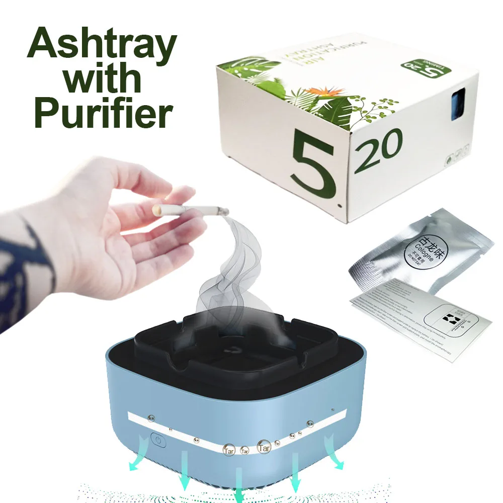 Anion Ashtray with Air Purifier Smoke Desk Filter Air Purge Negative ...