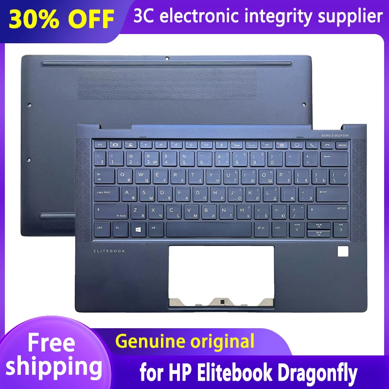 New RU/US/NOR Keyboard for HP Elitebook Dragonfly G2 HSN-I32C Laptop ...