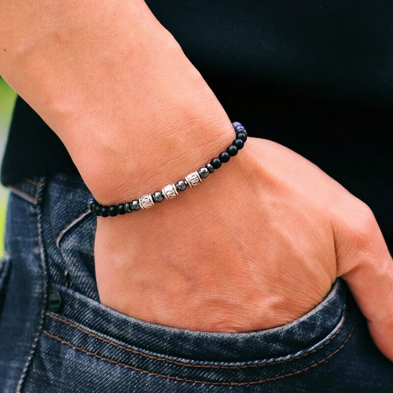 Noter-Men-4mm-Stone-Bracelet-Sanskrit-Meditation-Yoga-Beaded-Braclet ...