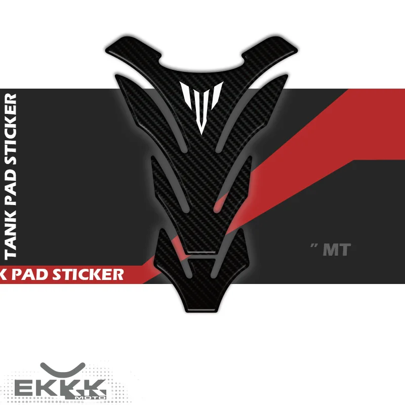 Carbon Fiber Texture 3D Fuel Tank Protection Sticker Decal MT LOGO For ...