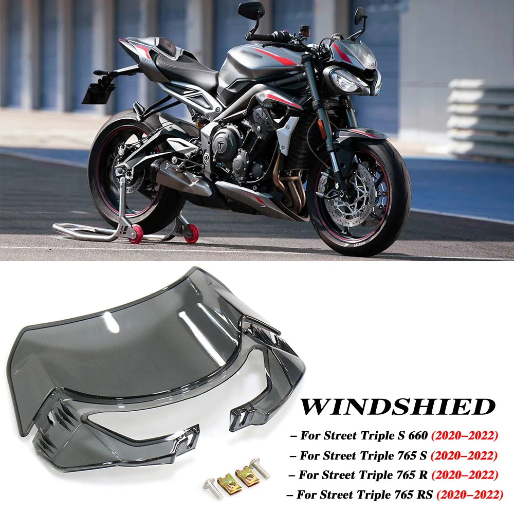 Clear-Smoke-Black-New-Motorcycle-S-660-765-S-RS-765-R-Windshield-Fits ...