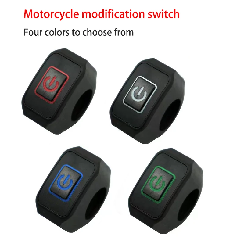 Motorcycle-Modified-Switch-Waterproof-Button-with-LED-Light-Headlight ...