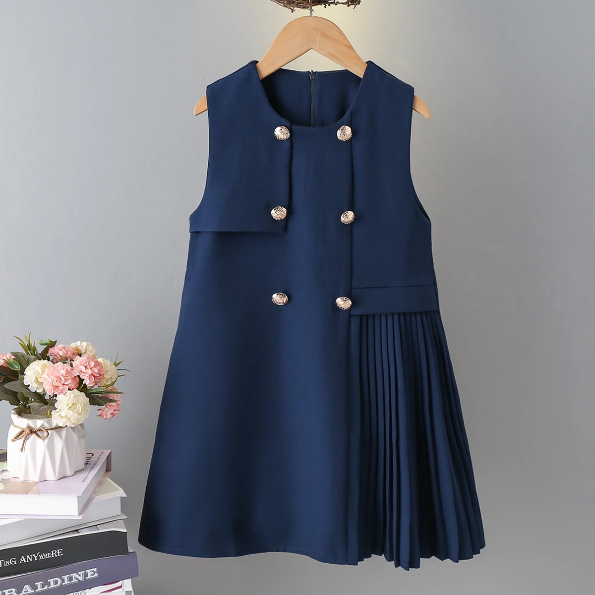 Summer-School-Uniform-Girls-Vest-Dress-Baby-Girl-Preppy-Outfits ...