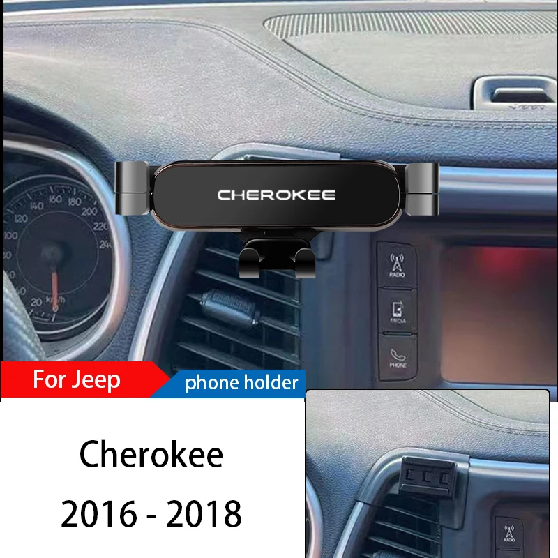 Car Phone Holder Mount Stand For Jeep Cherokee 2016 2018 Adjustable GPS ...