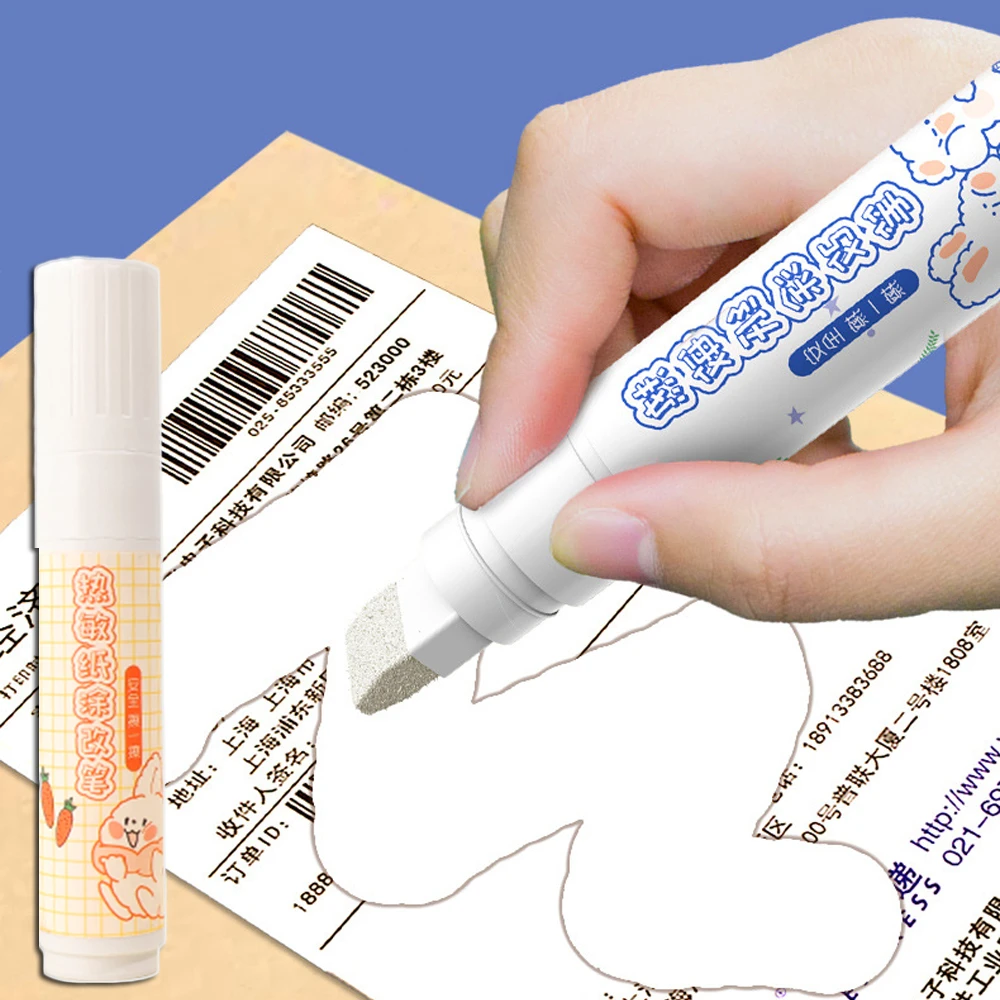New Portable Thermal Paper Correction Fluid Pen Privacy Protector ...