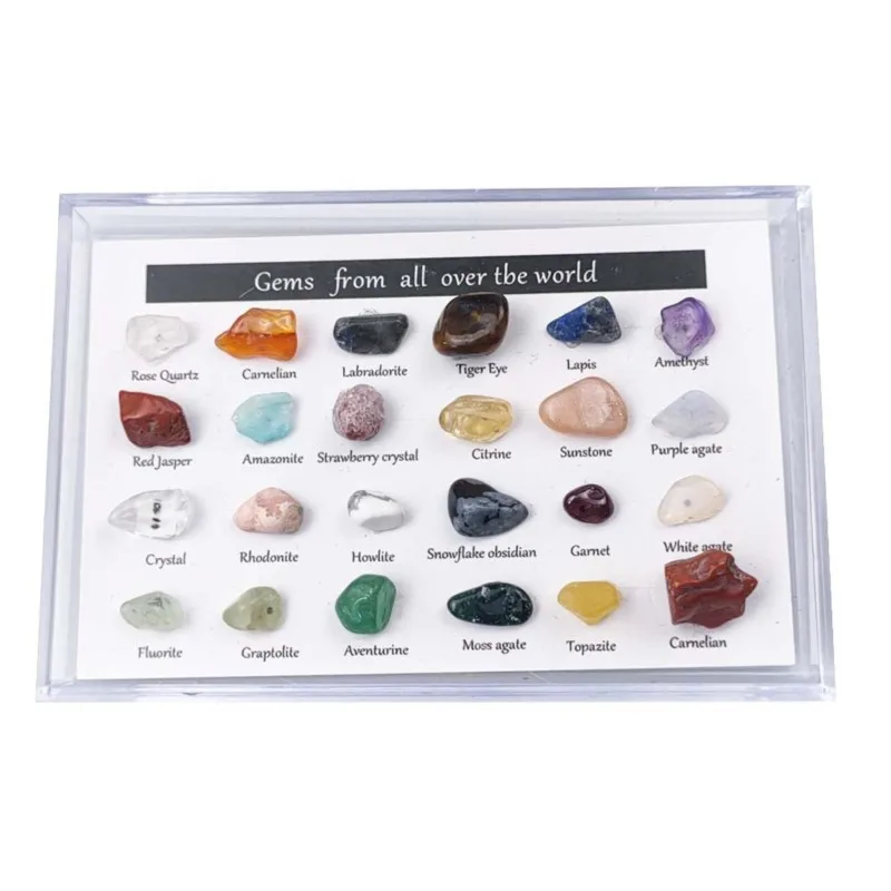 1 Box student gift Gemstones Collectible Sample Crystal Amethyst ...