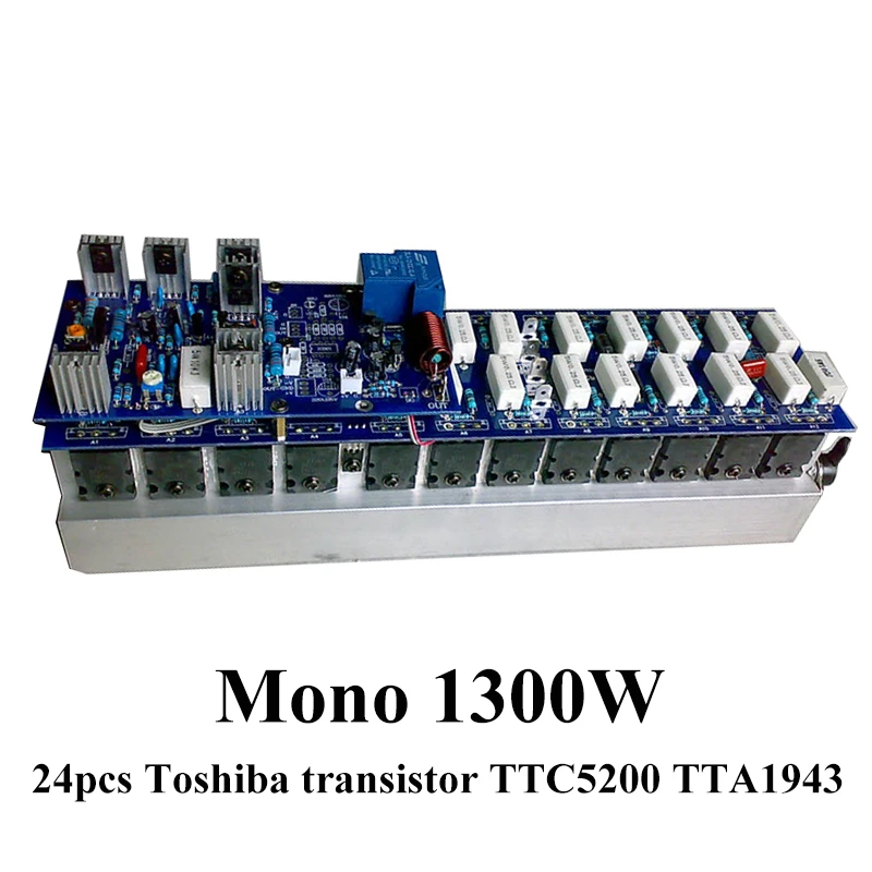 1300w Mono Power Amplifier Board 24pcs Toshiba Transistor TTC5200 TTA1943 Pure Sound HIFI High ...