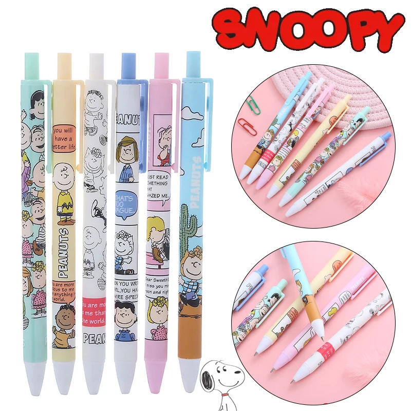 Snoopy-Cartoon-Gel-Pen-Press-Pen-Fashion-0-5mm-Black-Student-Quick ...