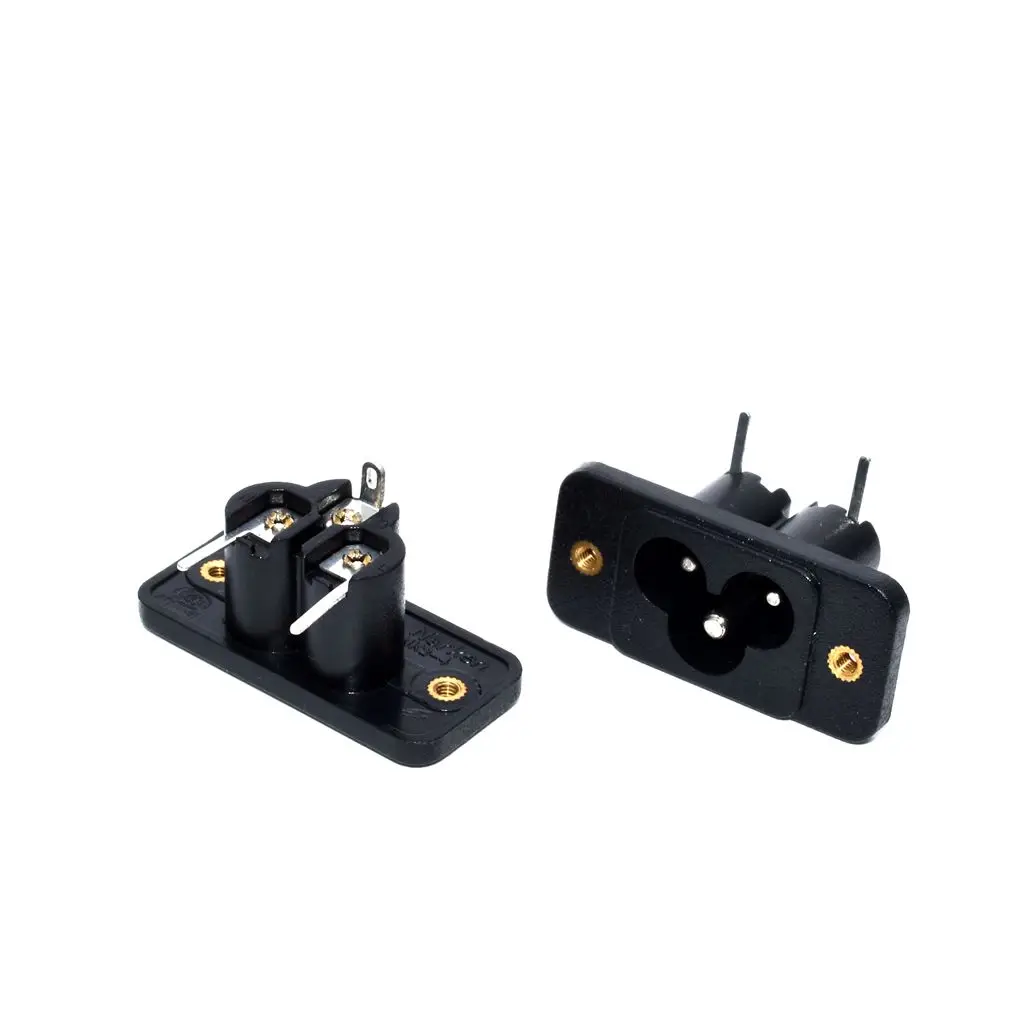 50PCS-lot-3-Pin-IEC320-C6-AC-Plug-Power-Socket-with-Screw-on-Mounting ...