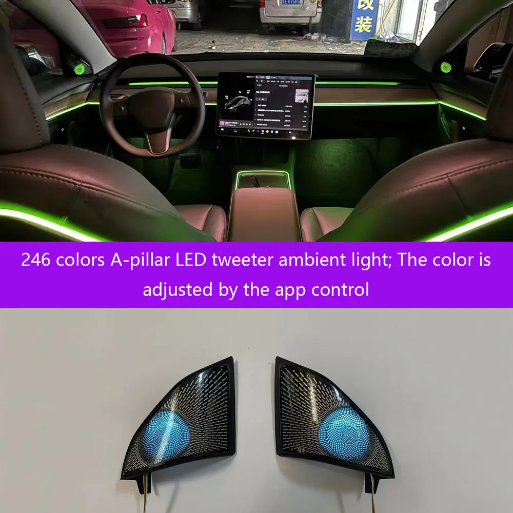 264-color-LED-tweeter-for-Tesla-model-3-y-A-pillar-tweeter-ambient ...
