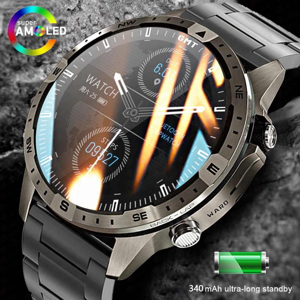 New-1-6-inch-AMOLED-Smart-Watch-GPS-Motion-Track-Compass-Waterproof ...