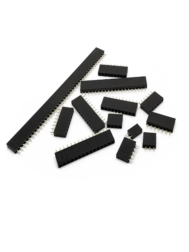 10Pcs-2-54mm-Single-Row-Female-Pin-Header-Connector-Socket-1x2-3-4-5-6 ...