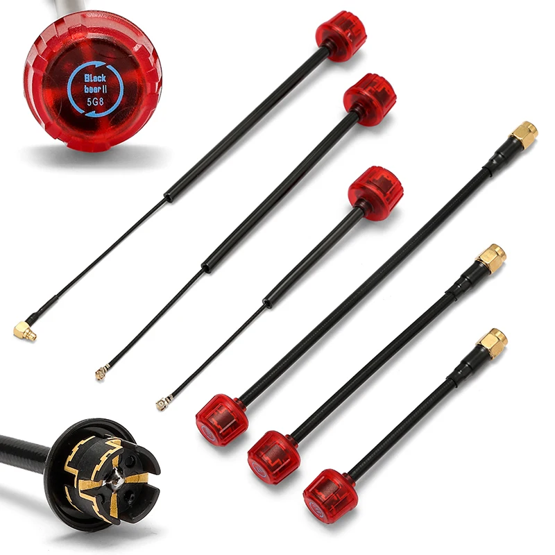 Black bear FPV 5.8G Lollipop Antenna LHCP RHCP SMA MMCX IPX1 Connector ...