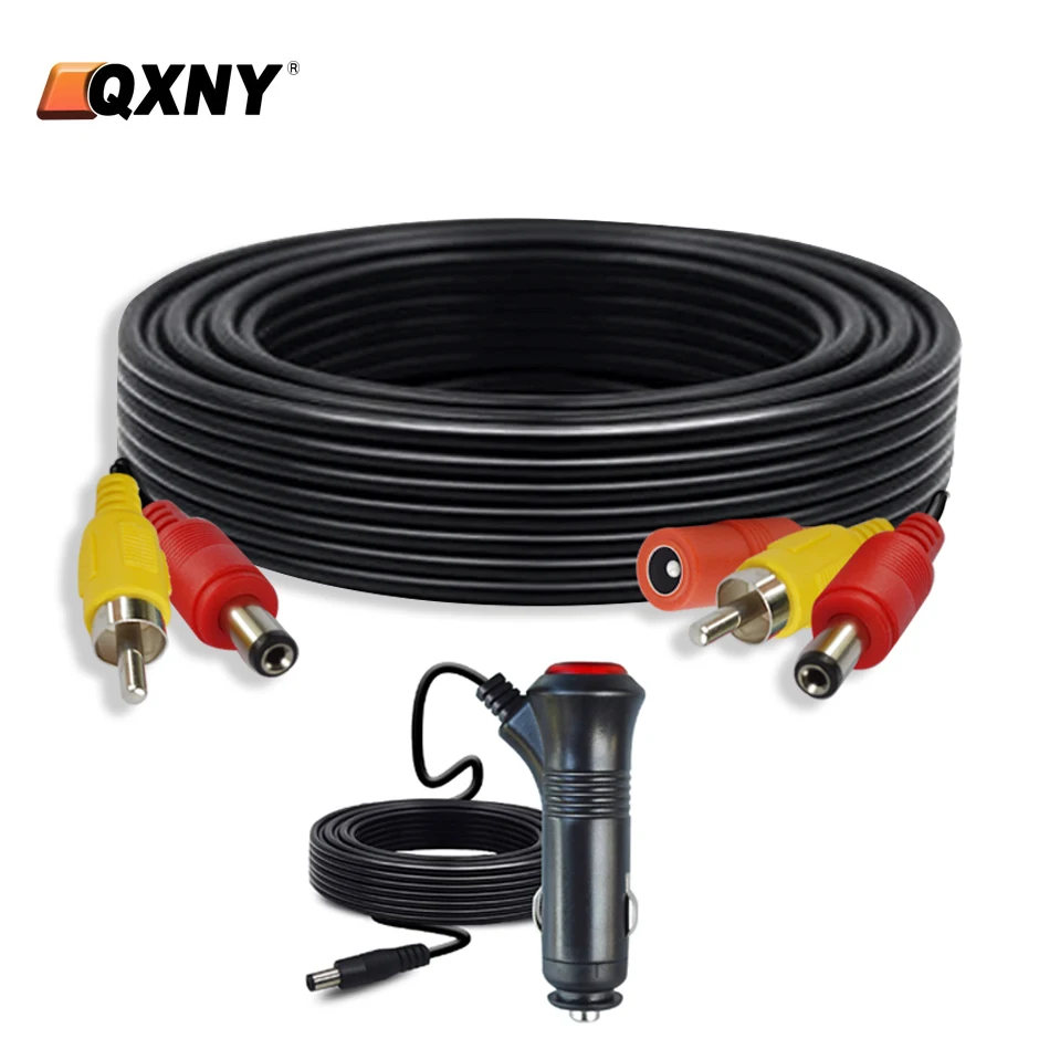 AV RCA Video Cable For Rear View Camera and Monitor DC Car Cigarette ...