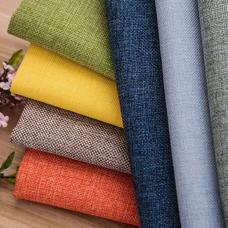 145x50cm-Solid-Color-Coarse-Flax-Linen-Fabric-For-Tablecloth-Pillows ...