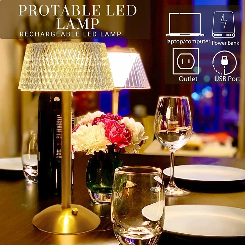 LED-Cordless-Table-Lamp-USB-Rechargeable-Night-Light-Touch-Dimming-Desk ...