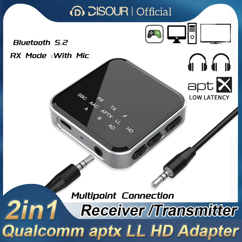 Qualcomm-aptX-LL-HD-Low-Latency-Bluetooth-5-2-Audio-Receiver ...