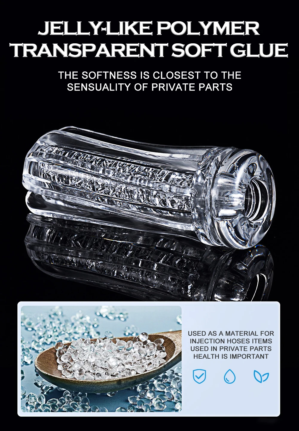 Jouet sexuel de poche en silicone souple pour hommes,masturbateur ...