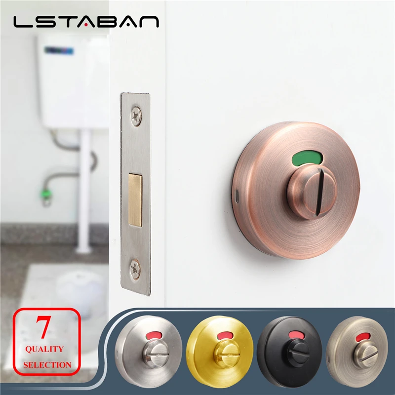 Round-Bathroom-Indicator-Thumb-Turn-Stainless-Steel-Deadbolt-Lock-Bolt ...