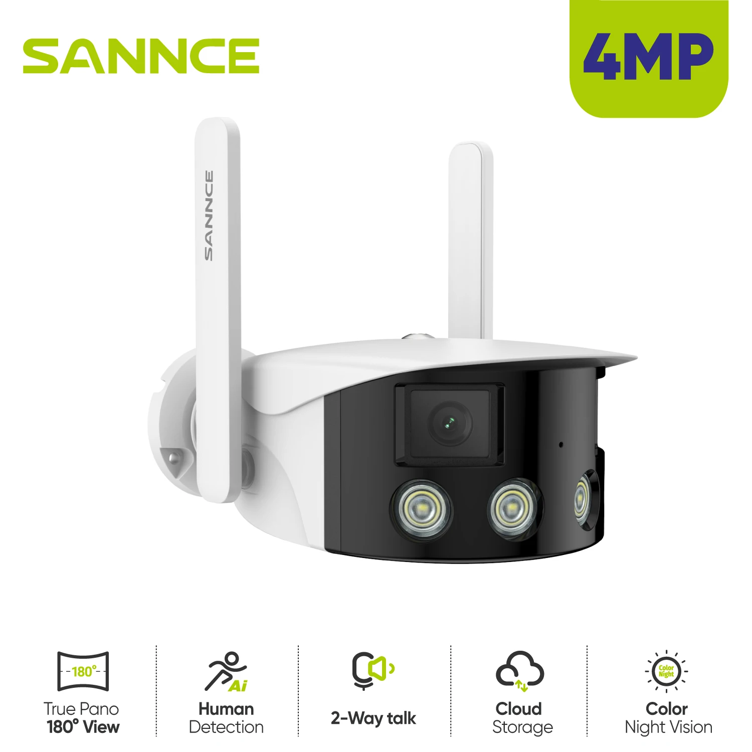 SANNCE-Waterproof-4MP-IP-Camera-HD-WiFi-Wireless-Surveillance-Bullet ...