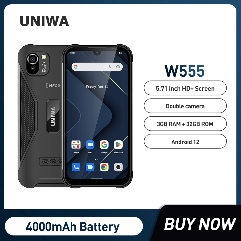 UNIWA W555 4G Cellphone 3G RAM 32G ROM Android 12 5.71inch Smartphone ...