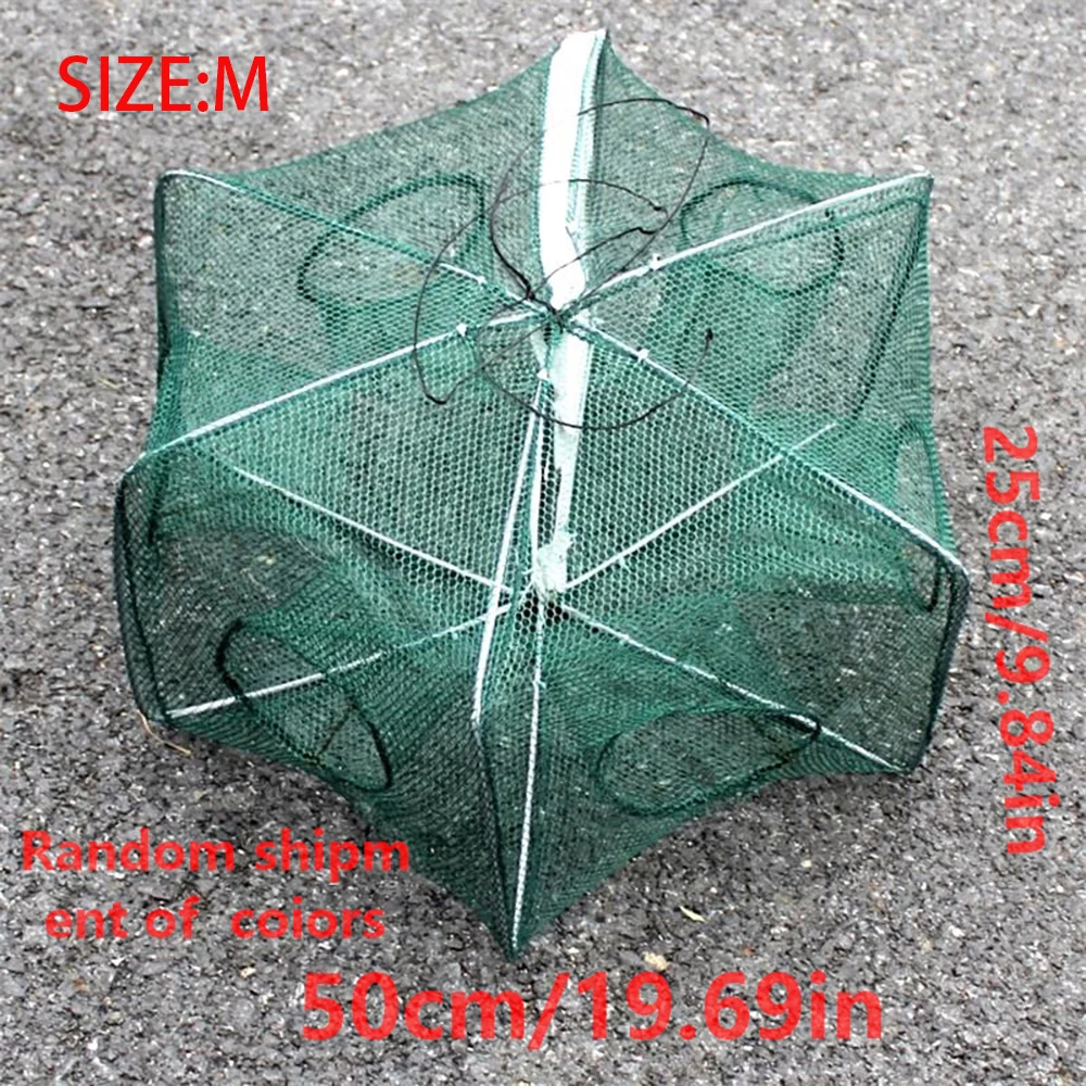 1 PC Foldable Fishing Net Catcher For Fish Minnan Crabs Crayfish Crab ...