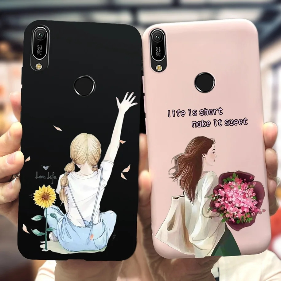 For-Huawei-Y6s-Y6-2019-Case-For-Huawei-Y6-Pro-2019-Cover-Fashion-Girls ...