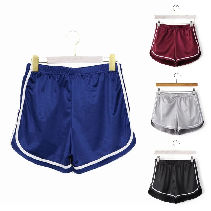 Women Summer High Waist Yoga Dance Satin Sexy Booty Shorts Retro ...