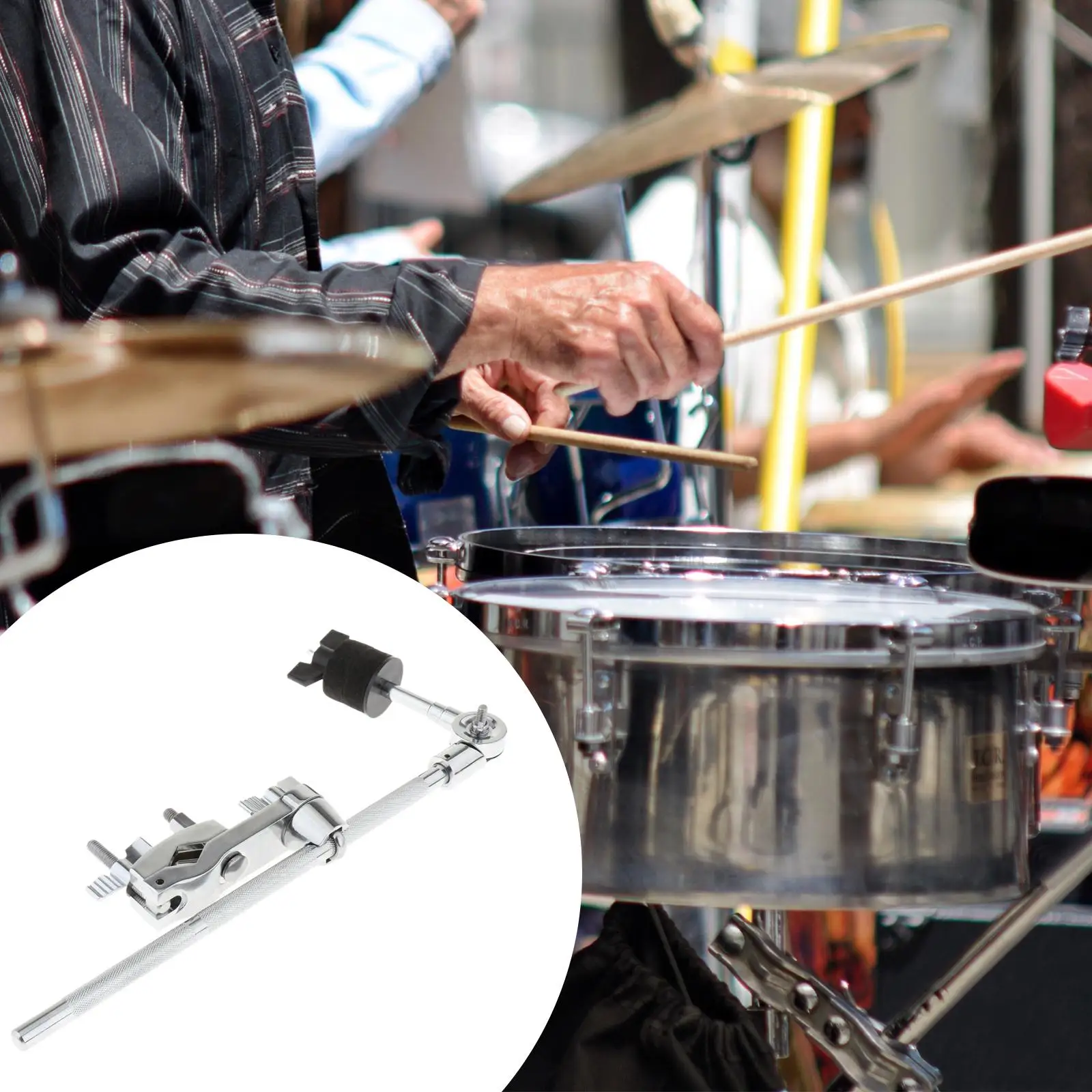 Grabber Cymbal Arm 33cm Practice Tool with MEGA Clamps Drum Set Clamp ...