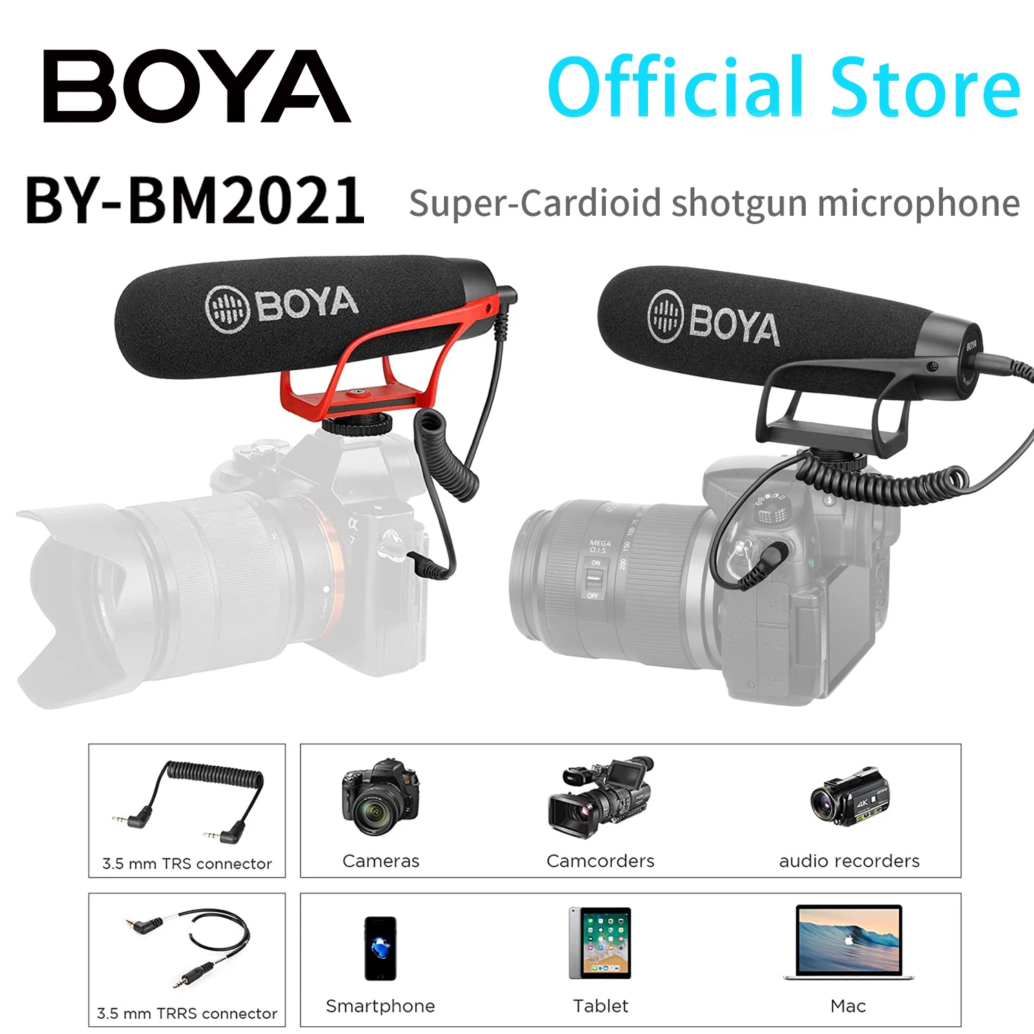 Boya By-bm2021 R Profissional Shotgun Condensador Microfone Para Pc ...