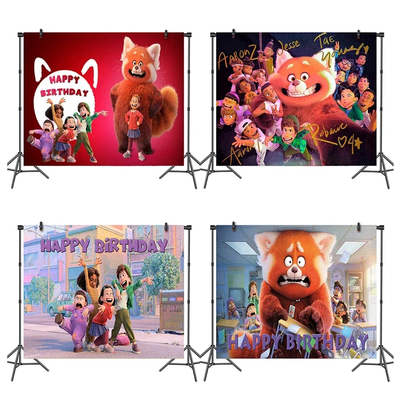 Disney-Turning-Red-Theme-Birthday-Party-Decoration-Background-Wall ...