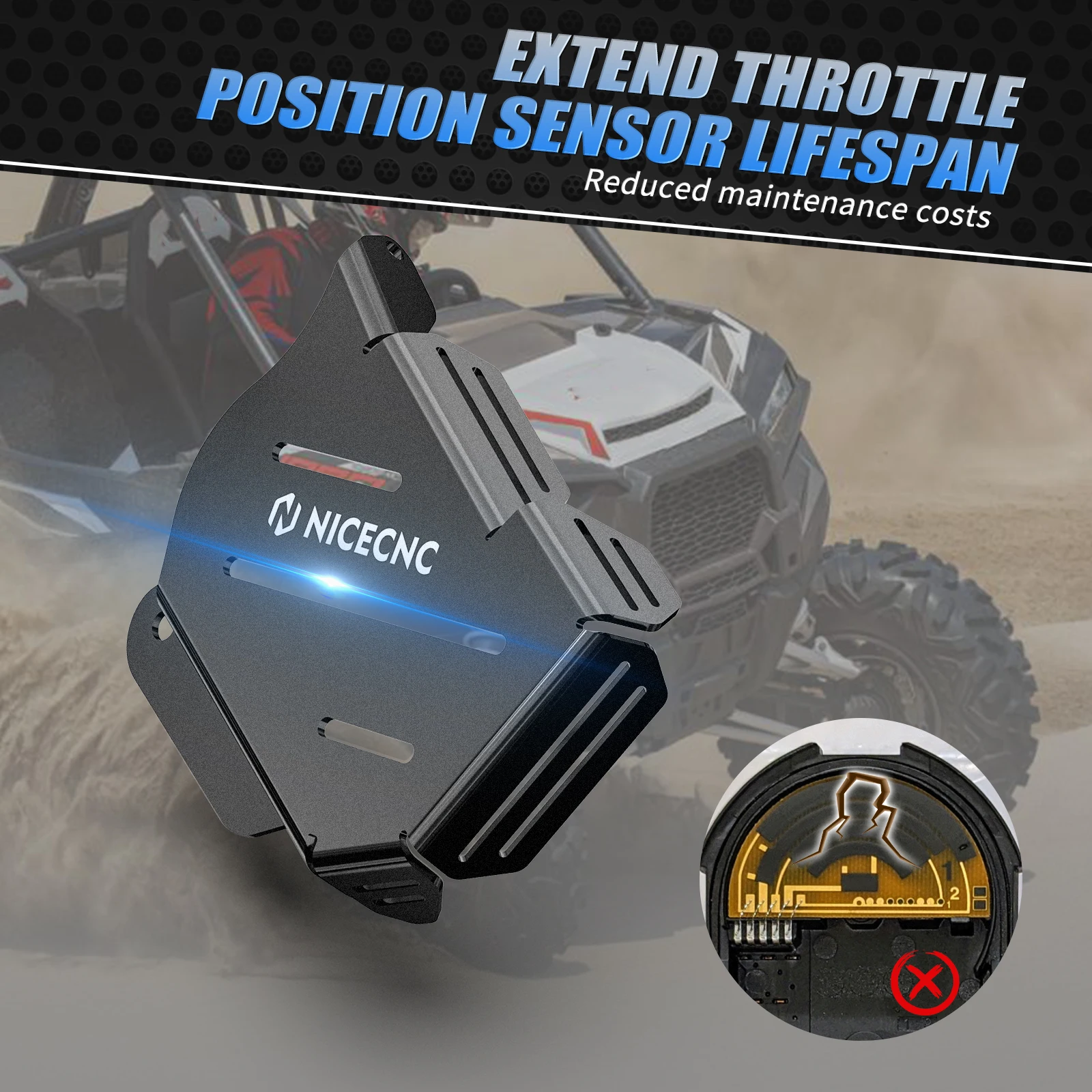 NEW-For-RZR-XP-TURBO-UTV-Throttle-Body-Cover-For-Polaris-RZR-XP-4-Turbo ...