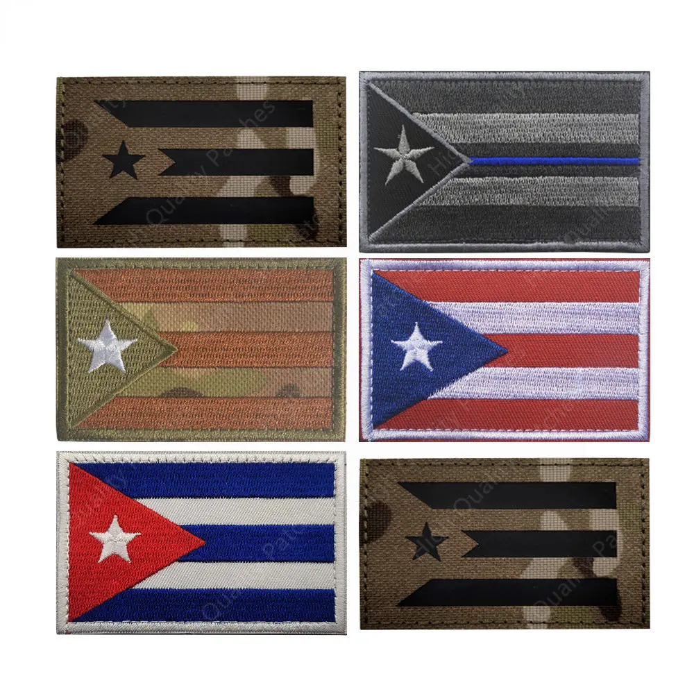 South-American-flag-Puerto-Rico-IR-identification-badge-Cuba-reflective ...