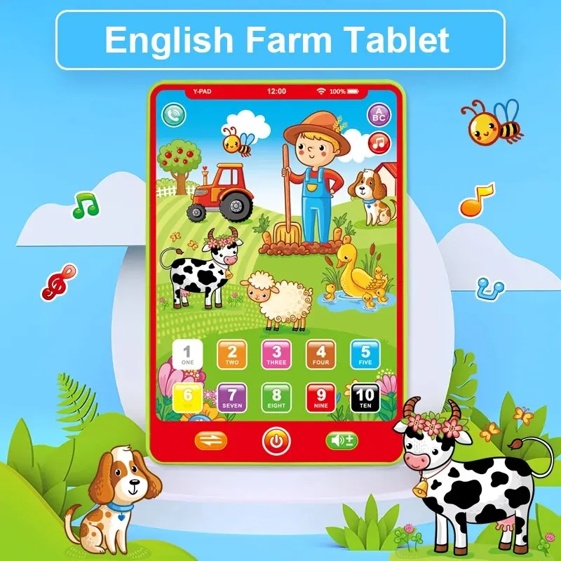 Smart-Tablet-Point-Reader-Farm-Touch-Phonetic-Early-Toy-Reading-Machine ...